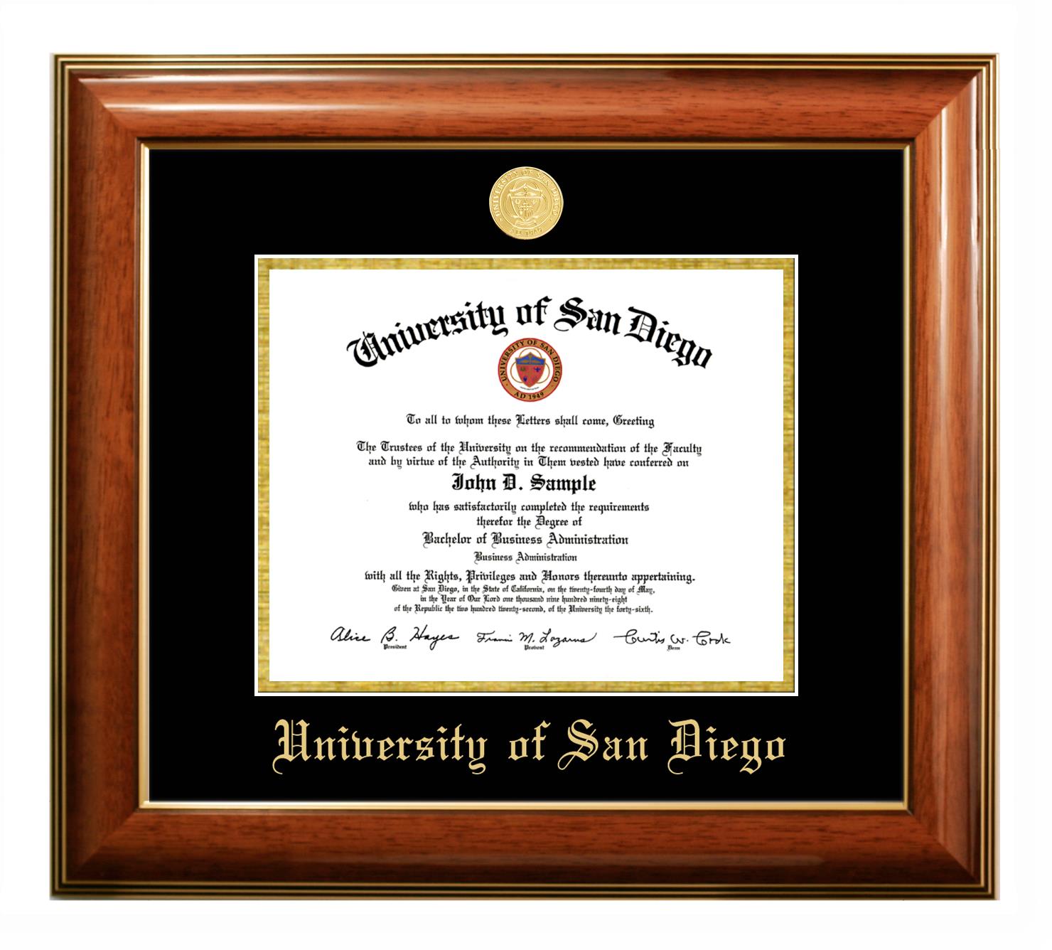 University of San Diego | Custom Diploma Frames | University Frames